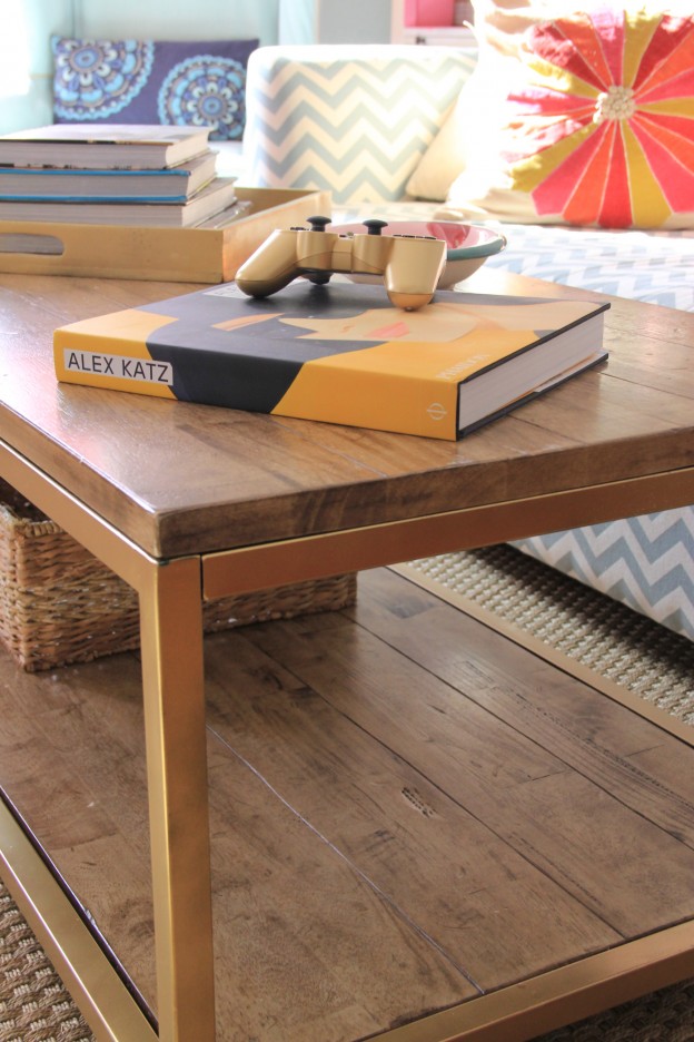 MONDAY MAKEOVER – FAUX GOLD LEAF COFFEE TABLE – My Old Country House